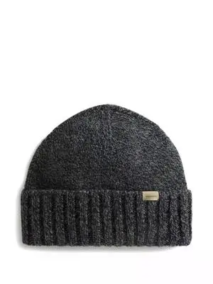 Woolrich Ribbed Wool Beanie - Grey