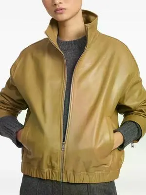 YVES SALOMON Leather Zip-up Jacket