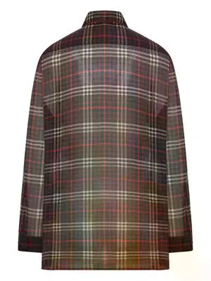 Saint Laurent Plaid Silk Blouse With Tie Detail