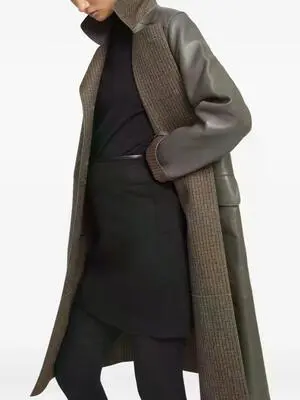 YVES SALOMON Double-breasted Leather Coat