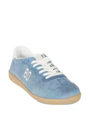 BE980 Suede Logo Detail Lace-up Sneakers - Blue