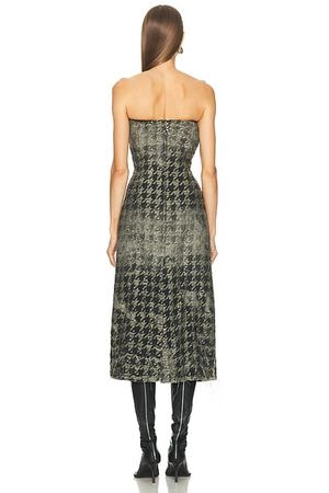 DIESEL® Strapless Houndstooth Midi Dress