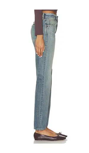 Moussy Vintage Showell Straight Jeans In Medium Wash