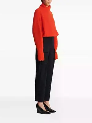Balmain Wool Cargo Straight Leg Trousers