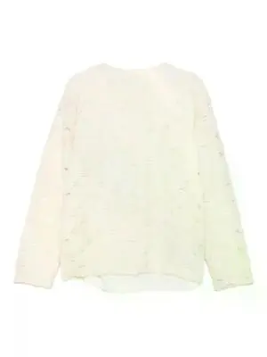 Yohji Yamamoto Distressed Wool Blend Sweater