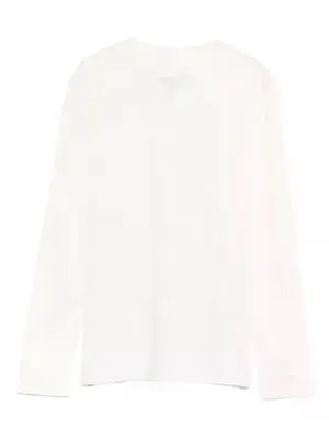 Eleventy Long-sleeve V-neck Top - White