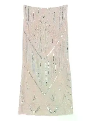 FORTE_FORTE Geometric Sequin Embellished Skirt - Grey
