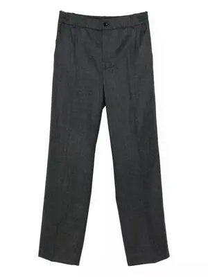 Moncler Virgin Wool Straight-leg Trousers - Grey
