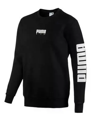PUMA Long Sleeve Graphic Crewneck - Black