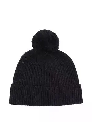 K-WAY Ribbed Beanie With Pom-pom Detail