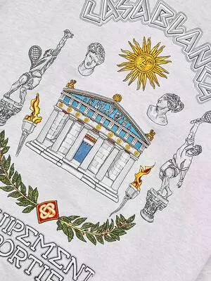 Casablanca Le Temple Du Sport Embroidered Sweatshirt