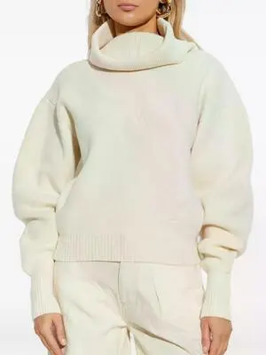 Jacquemus Pallone Embroidered Turtleneck Sweater - Neutrals