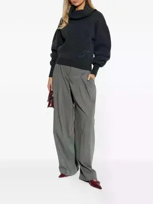 Jacquemus Pallone Turtleneck Embroidered Sweater - Grey