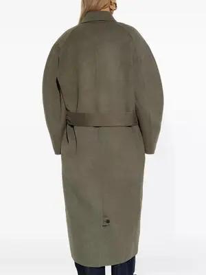 Jacquemus Belted Virgin Wool Double-breasted Coat - Green