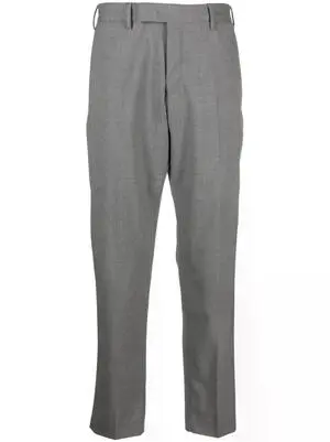 PT TORINO Cropped Tailored Trousers With Keyring Attachment - Grey