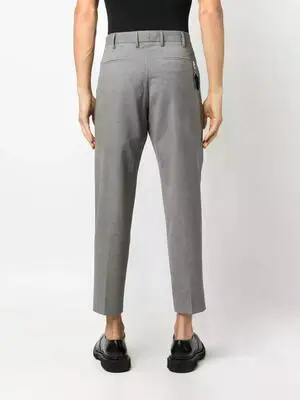 PT TORINO Cropped Tailored Trousers With Keyring Attachment - Grey
