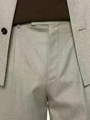 Zegna Tailored Pleated Front Trousers - Neutrals