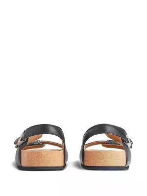 Balenciaga X Scholl Leather Sandals With Buckle Fastening
