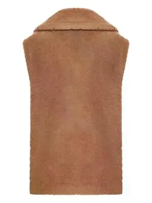 Max Mara Double-breasted Fur Gilet - Neutrals