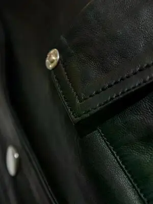 GESTUZ Long-sleeved Leather Shirt