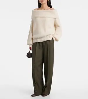 Jardin Des Orangers Off-shoulder Cashmere And Silk Sweater