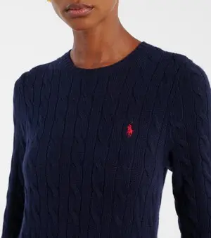 Polo Ralph Lauren Cotton And Wool-blend Maxi Dress - Blue