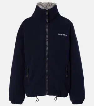 Miu Miu Down-filled Fleece Jacket - Blue