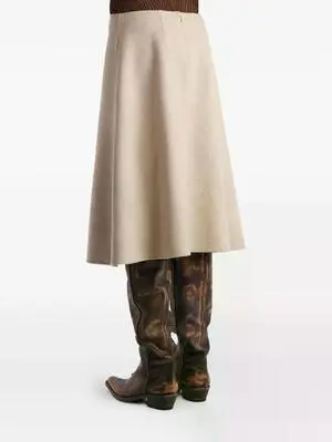 Khaite A-line Skirt - Neutrals