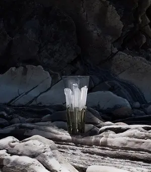 Lalique Crystal Basalte Vase