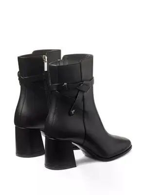 JIMMY CHOO Lawton Braided-strap Block-heel Boots - Black