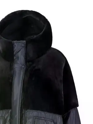 BLANCHA Hooded Panelled Coat - Blue
