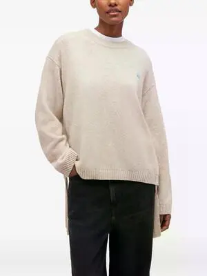 GANNI Drawstring Detail Sweater - Neutrals