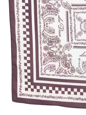 LES DEUX Paisley Border-detail Scarf - Neutrals