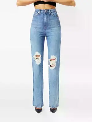 NO44 Straight Leg Ripped Jeans