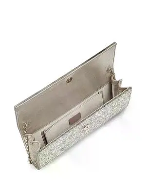 JIMMY CHOO Sweetie Glitter-effect Clutch Bag - Silver