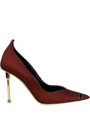 Elisabetta Franchi Metallic-trimmed Stiletto Pumps - Red