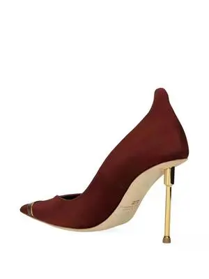 Elisabetta Franchi Metallic-trimmed Stiletto Pumps - Red