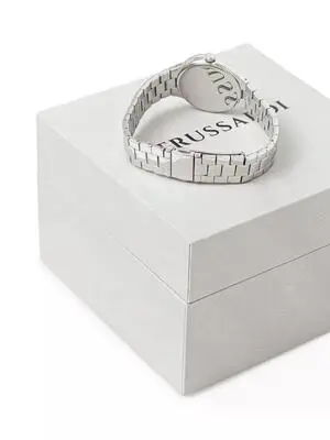TRUSSARDI Stainless Steel Embellished Bezel Watch