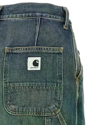 Carhartt Work In Progress Contrast Stitching Denim Skirt