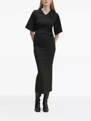 Day Birger Et Mikkelsen V-neck Ruched Maxi Dress - Black