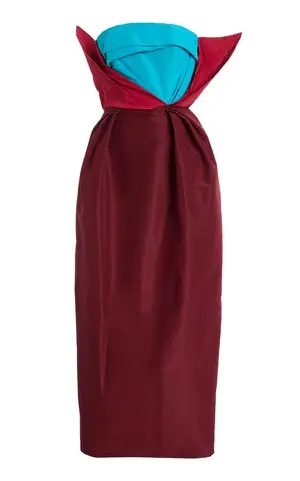 Christopher John Rogers Colorblocked Silk Gown - Multi