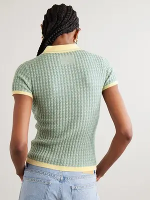 Guest In Residence Ribbed Cashmere Polo Shirt