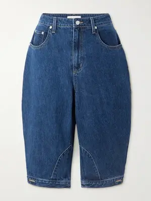 TWP Jodhpur Low-rise Barrel-leg Jeans - Blue