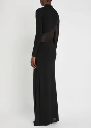 Alaïa Panelled Mesh Maxi Dress