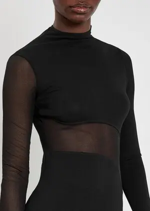 Alaïa Panelled Mesh Maxi Dress
