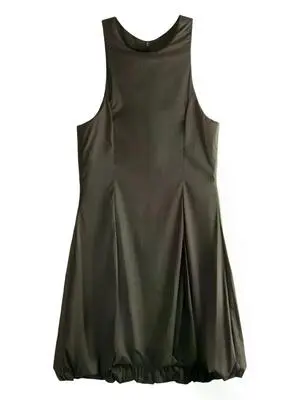 AMOMENTO Gathered Midi Dress - Brown