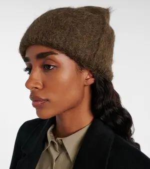 TOTEME Alpaca-blend Beanie - Green