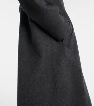 THE FRANKIE SHOP Gaia Double-breasted Wool-blend Coat - Grey