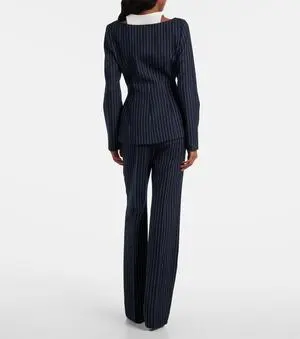 MUGLER Re/edit High-rise Wool Straight-leg Trousers