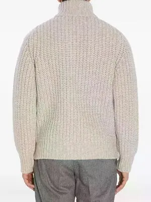 ROBERTO COLLINA Ribbed Zipped Cardigan